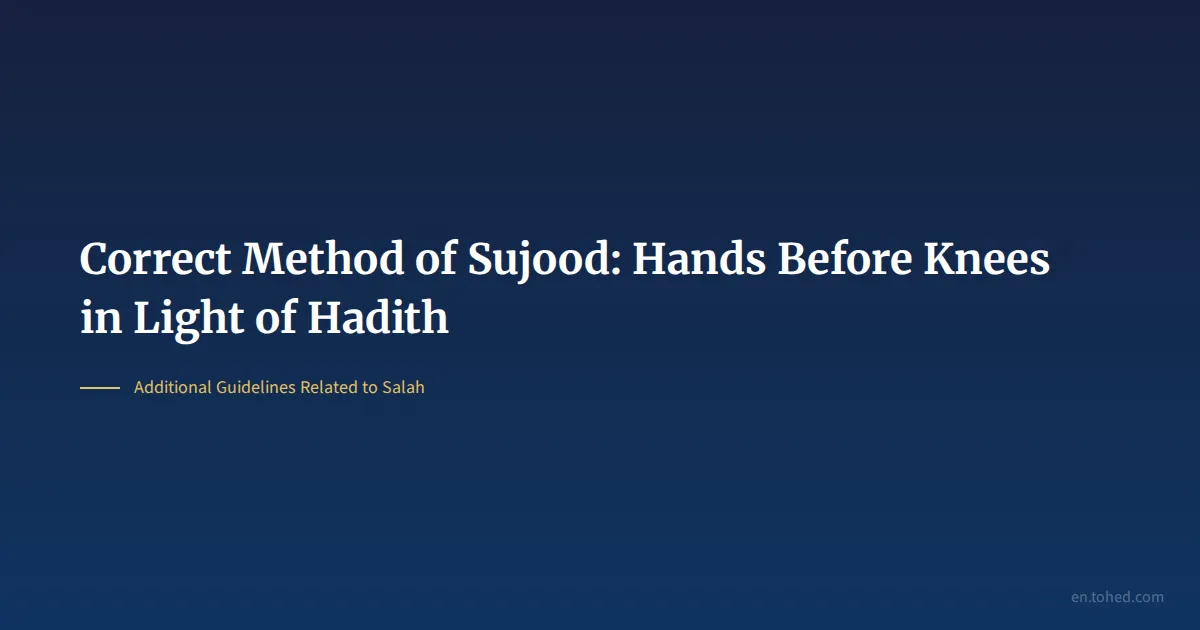Correct Method of Sujood: Hands Before Knees in Light of Hadith | Tohed