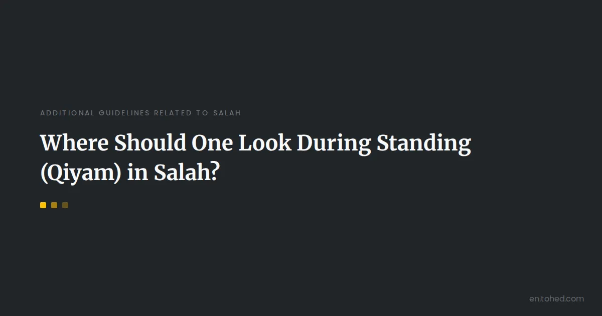 Where Should One Look During Standing (Qiyam) in Salah? | EN.tohed.com ...