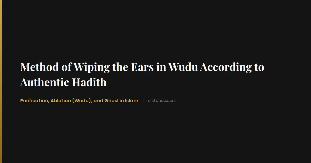 Method of Wiping the Ears in Wudu According to Authentic Hadith | Tohed